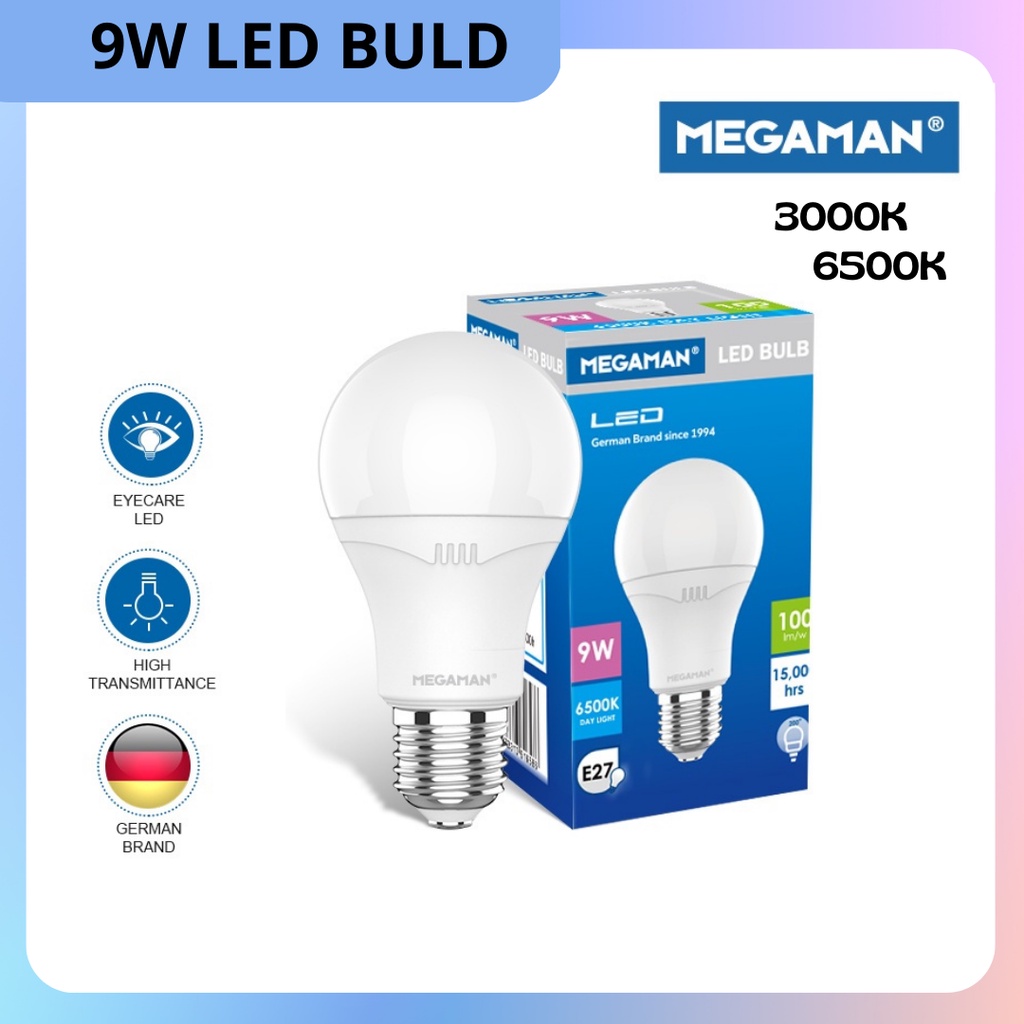 Jual Megaman Lampu Bohlam LED YTA60Z1 9W / 3000k / 6500K | Shopee Indonesia