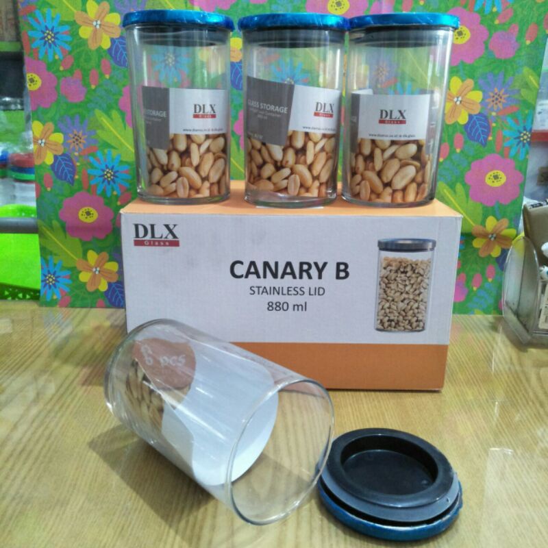 Jual Toples Kaca CANARY B kedap udara Tutup Stainless( isi 6 Pcs) | Shopee Indonesia