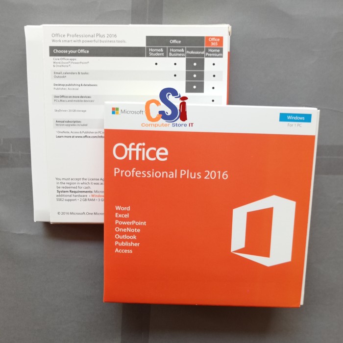 Jual Microsoft Office 2016 Pro Plus 32/64Bit Includ DVD Original ...