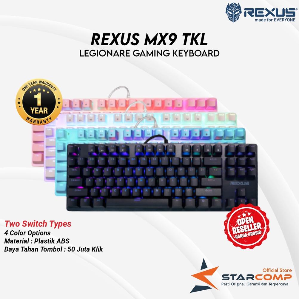 Jual Rexus MX9 TKL Keyboard Gaming Mechanical Legionare MX9 TKL RGB ...