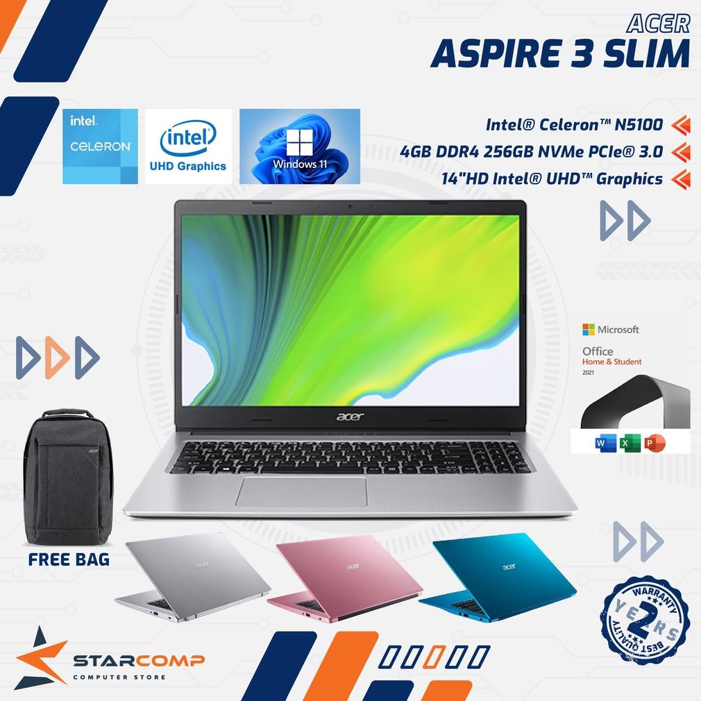 Jual ACER ASPIRE 3 A314-35 Celeron N5100 4GB 256GB 14" W11 OHS | Shopee ...