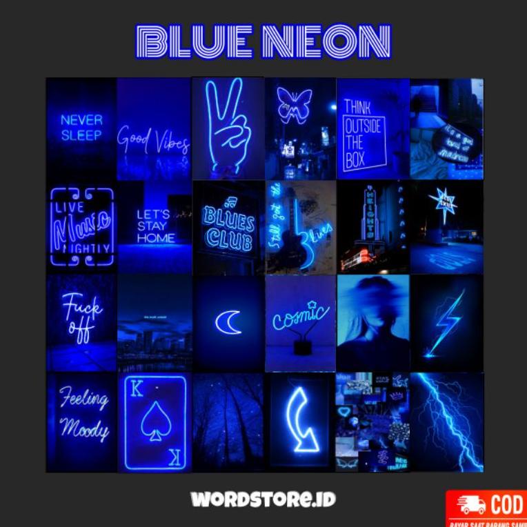 Jual Murah (16Pcs) Poster Dinding Aesthetic | Poster Light Blue ...