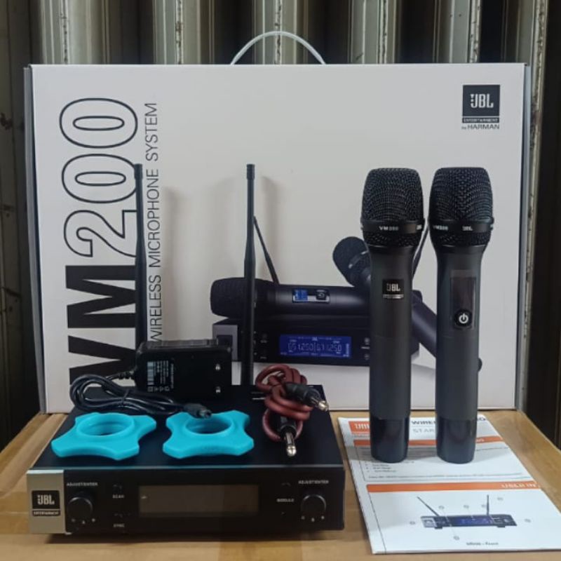 Jual MIC WIRELESS JBL VM 200 UHF DIGITAL 2 MIC PEGANG VM200 | Shopee ...