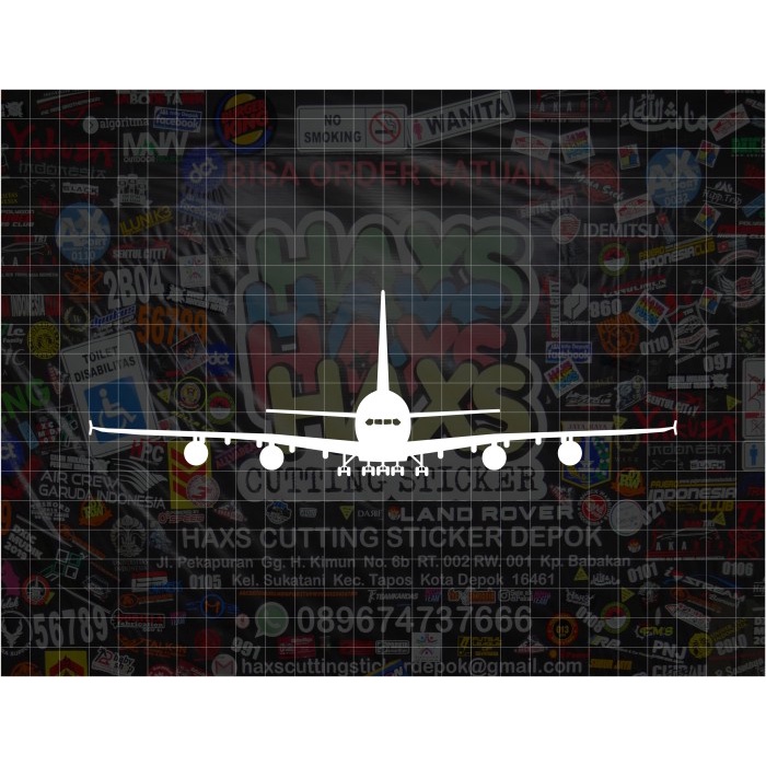 Jual Cutting Sticker Pesawat A380 Kaca Mobil Ukuran 20 Cm | Shopee ...