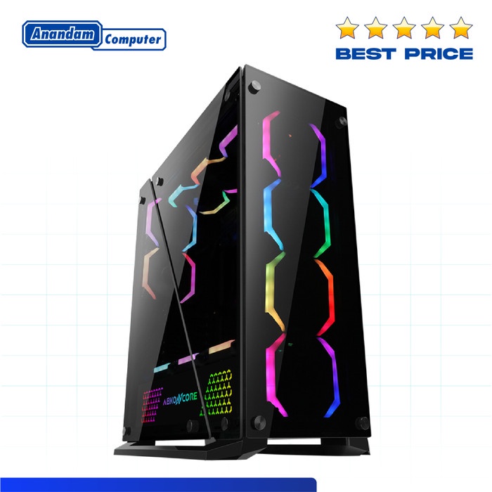 Jual Casing Abkoncore Tengri T650 650 Tempered LED 3 Fan Spider RGB ...