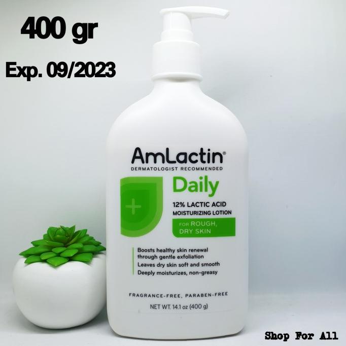 Jual AMLACTIN Daily 12% Lactic Acid Moisturizing Lotion 400gr / 400 gr ...