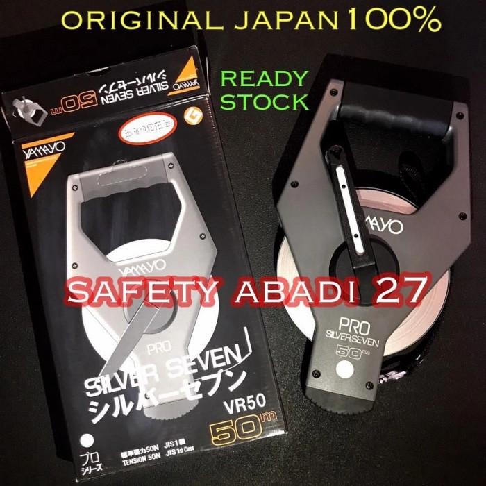 Jual Terlaris Meteran Yamayo 50M / Silver Seven Vr50 Steel Plat Baja Asli Japan | Shopee Indonesia