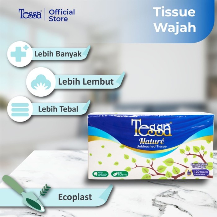 Jual Tessa Nature Facial Tissue 120S 3Ply Tp07 | Shopee Indonesia