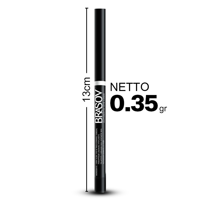 Jual BRASOV Pensil Eyeliner Putar Netto 0.35 G Waterproof Automatic Eye ...