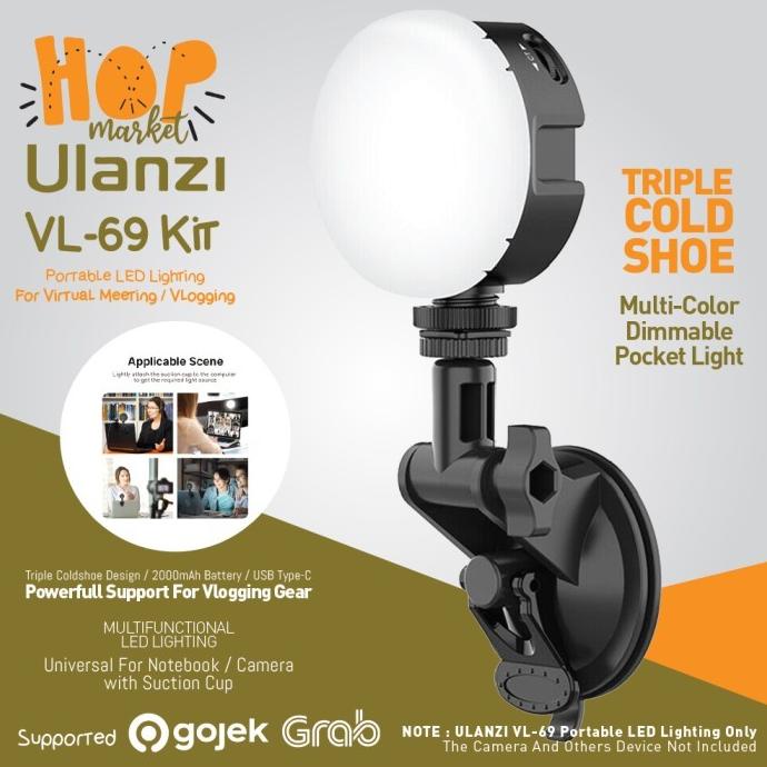 Jual ULANZI VL69 KIT Set Lampu LED Portable Video Conference Zoom ...