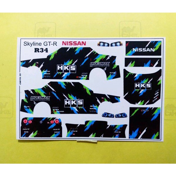 Jual Decal hotwheels nissan skyline r34 HKS | Shopee Indonesia