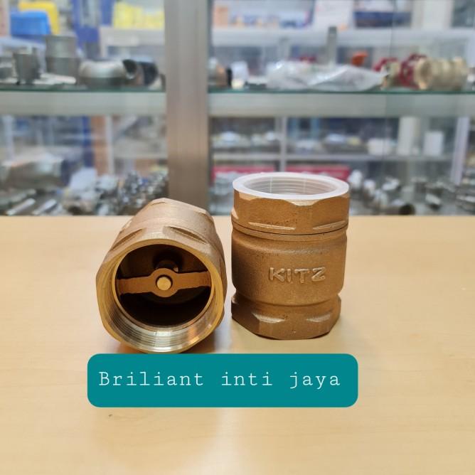 Jual Lift Check Valve Kitz / Tusen Klep 1 Inch / Foot Valve Kitz Brass ...