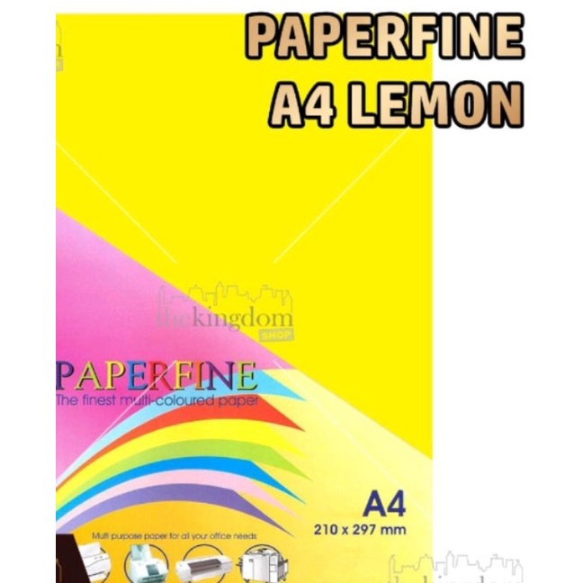 Jual KERTAS HVS A4 WARNA KUNING/HVS 80 GSM/KERTAS 80 GRAM/PAPERFINE A4 ...