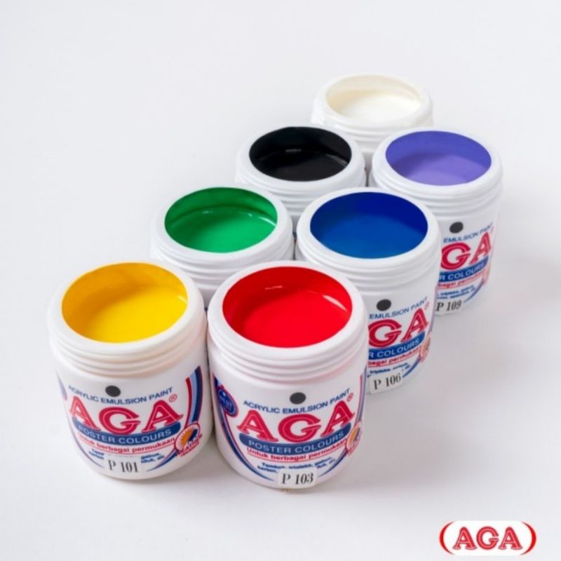 Jual CAT ACRYLIC AGA HITAM/PUTIH | Shopee Indonesia