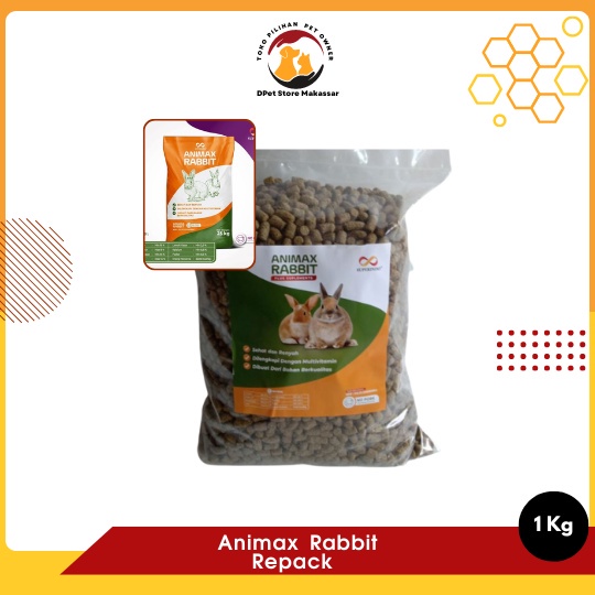 Jual Makanan Kelinci kering Animax Rabbit Repack 1 kg dry food | Shopee ...