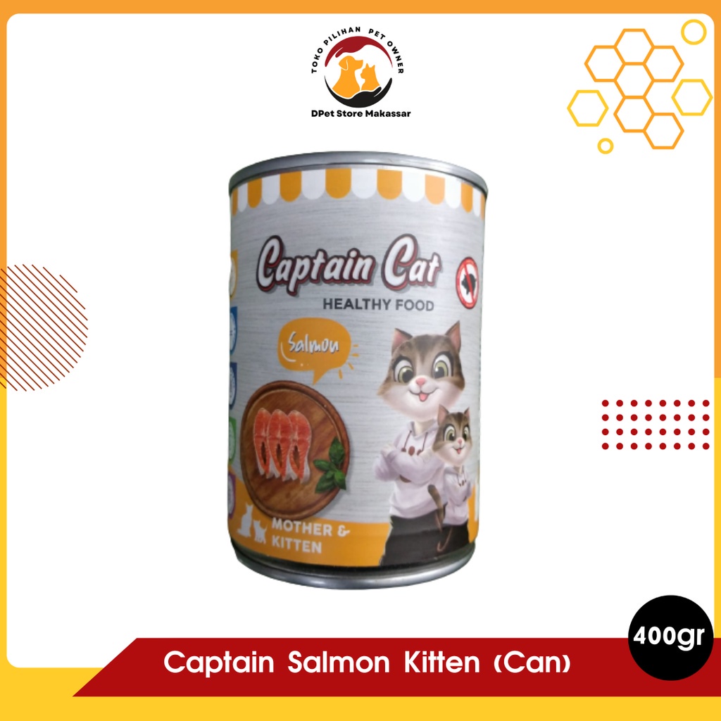 Jual Makanan Kucing Kaleng-Captain Salmon Kitten (Can) 400gr wet food ...