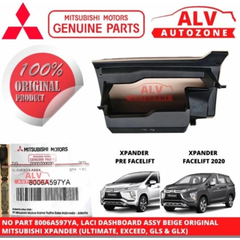 Jual GLOVE BOX / LACI DASHBOARD WARNA BEIGE / CREAM ORIGINAL MITSUBISHI ...
