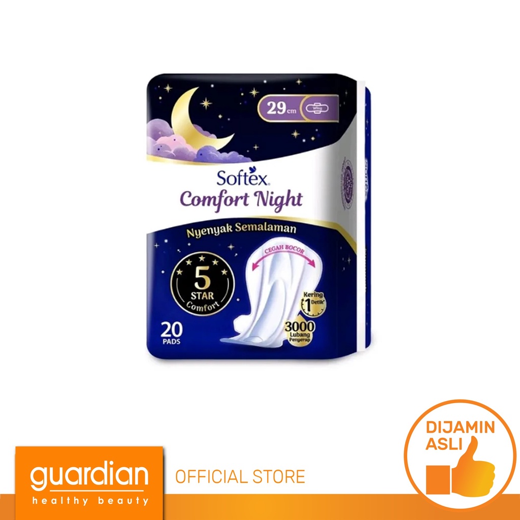 Jual SOFTEX Comfort Night 29Cm 18S | Shopee Indonesia