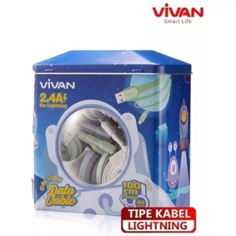 Jual Kabel Vivan CSL100 II iPhone Lightning Data Cable Original ...