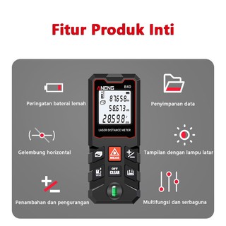 Jual Meteran Laser Digital 100 m 80m 60m 40m Laser Rangefinders Free ...