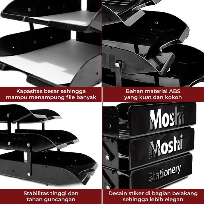 Jual Promo Document Letter Tray Rak Susun Dokumen 3 Tingkat Free 2 File ...
