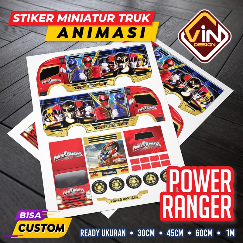 Jual STIKER MINIATUR TRUK / POWER RANGERS / KARTUN / POLA STICKER ...