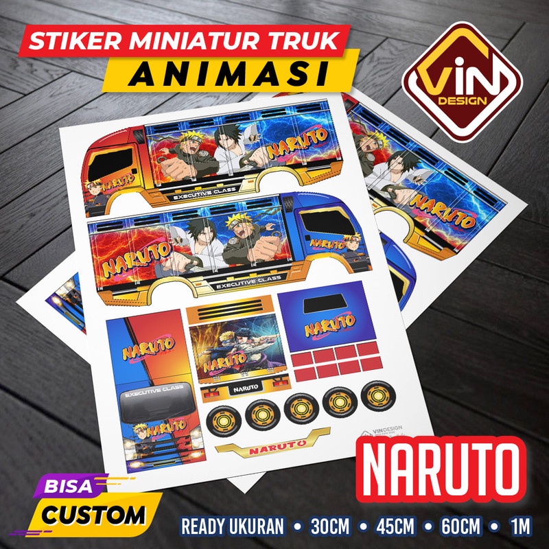 Jual STIKER MINIATUR TRUK / NARUTO / KARTUN / POLA STICKER MINIATUR ...