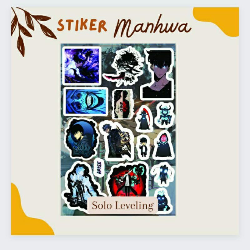 Jual Sticker Manhwa A6 Waterproof Solo Leveling Stiker Murah Komik ...