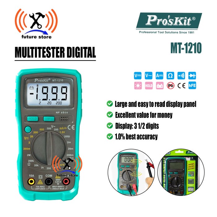 Jual ProsKit MT-1210 3 1/2 Compact Digital Multimeter - Avometer ... Jual ProsKit MT-1210 3 1/2 Compact Digital Multimeter - Avometer ...