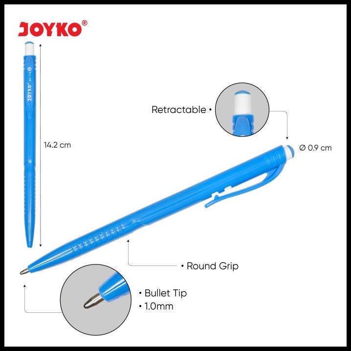 Jual Ball Pen Pulpen Pena Joyko Bp-142 1.0 Mm 1 Box 12 Pcs | Shopee Indonesia