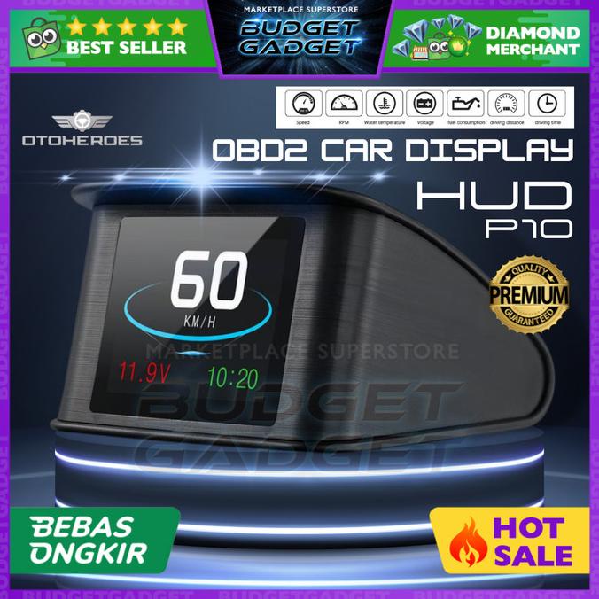 Jual Display HUD Mobil OBD2 Computer Speedometer Digital Mobil - P10 ...