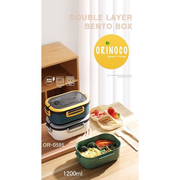 Jual KOTAK MAKAN SET 3 SEKAT / LUNCH BOX SET 1200ML / TEMPAT MAKAN BEKAL TERBARU!!! | Shopee ...