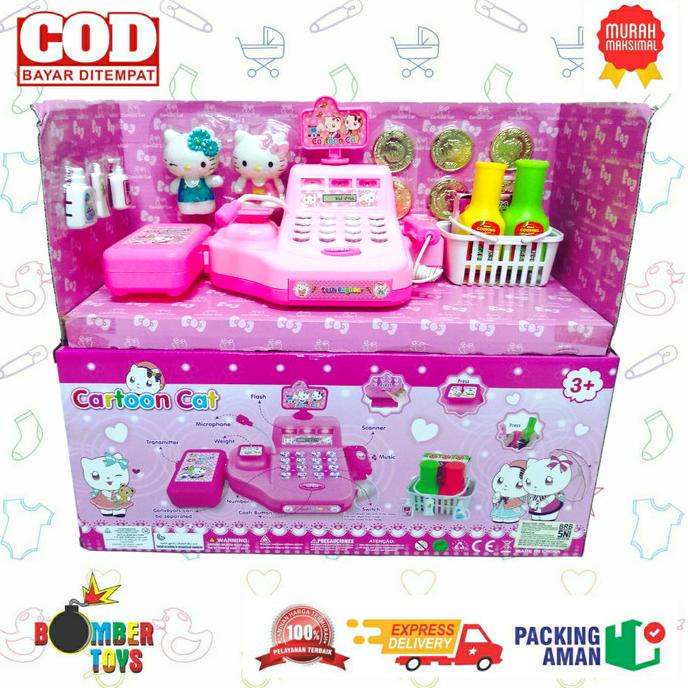 Jual MAINAN ANAK KASIR CASHIER REGISTER BELANJA SUPERMARKET HELLO KITTY ...