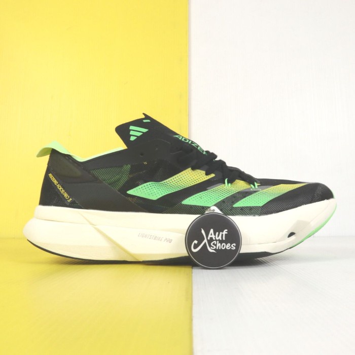 Jual Adizero Adios Pro 3 Black Solar Green - GX6251 | Shopee Indonesia