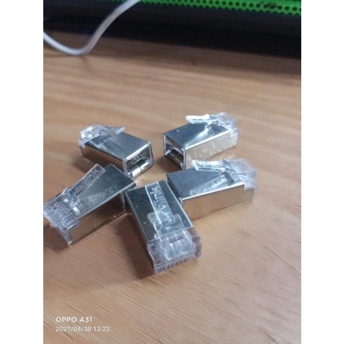 Jual CONECTOR RJ45 CAT6 BESI ANTI GAGAL RV LINK ORIGINAL PLUG CAT6 SFTP ...