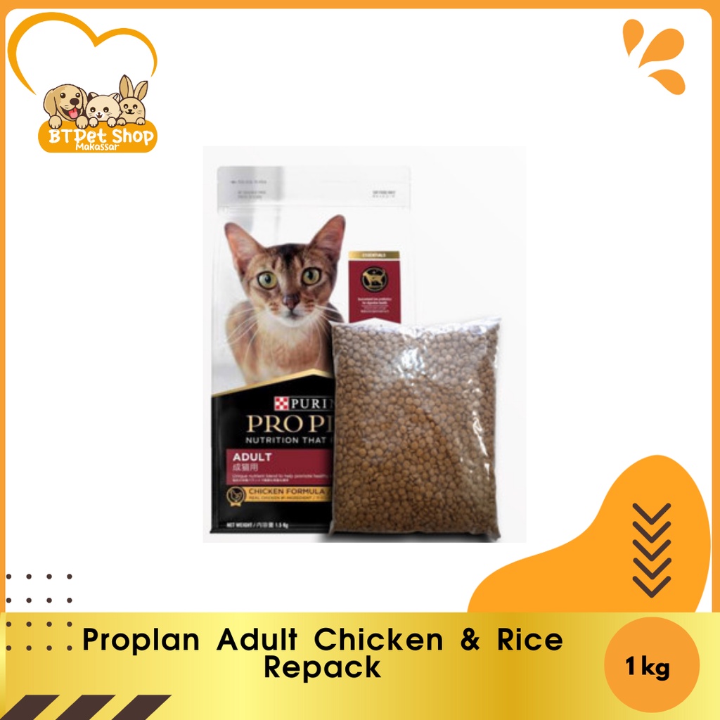 Jual Makanan Kucing Kering Repack Proplan Adult Chicken Cat Dry Food 1 ...