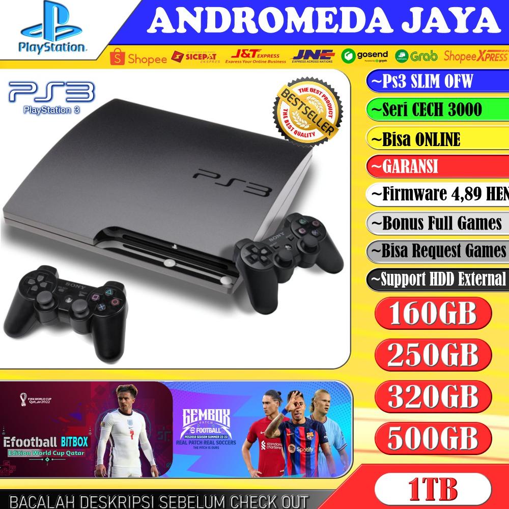 Jual PS3 SLIM OFW SERI 3000 HITAM FULL GAMES | Shopee Indonesia