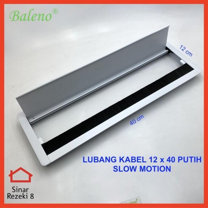 Jual Tutup Lubang Kabel 12 x 40 cm PUTIH / Meja Kantor Kotak Hole ...