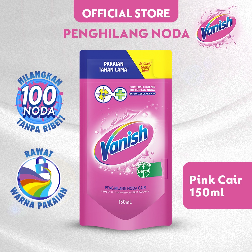 Jual Vanish Cair Pink - Pouch 150 ml (Penghilang Noda pada Pakaian ...