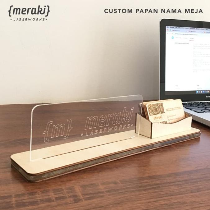 Jual Nama Meja Lampu Acrylic LED Tempat Kartu Nama/ Papan Nama Meja ...