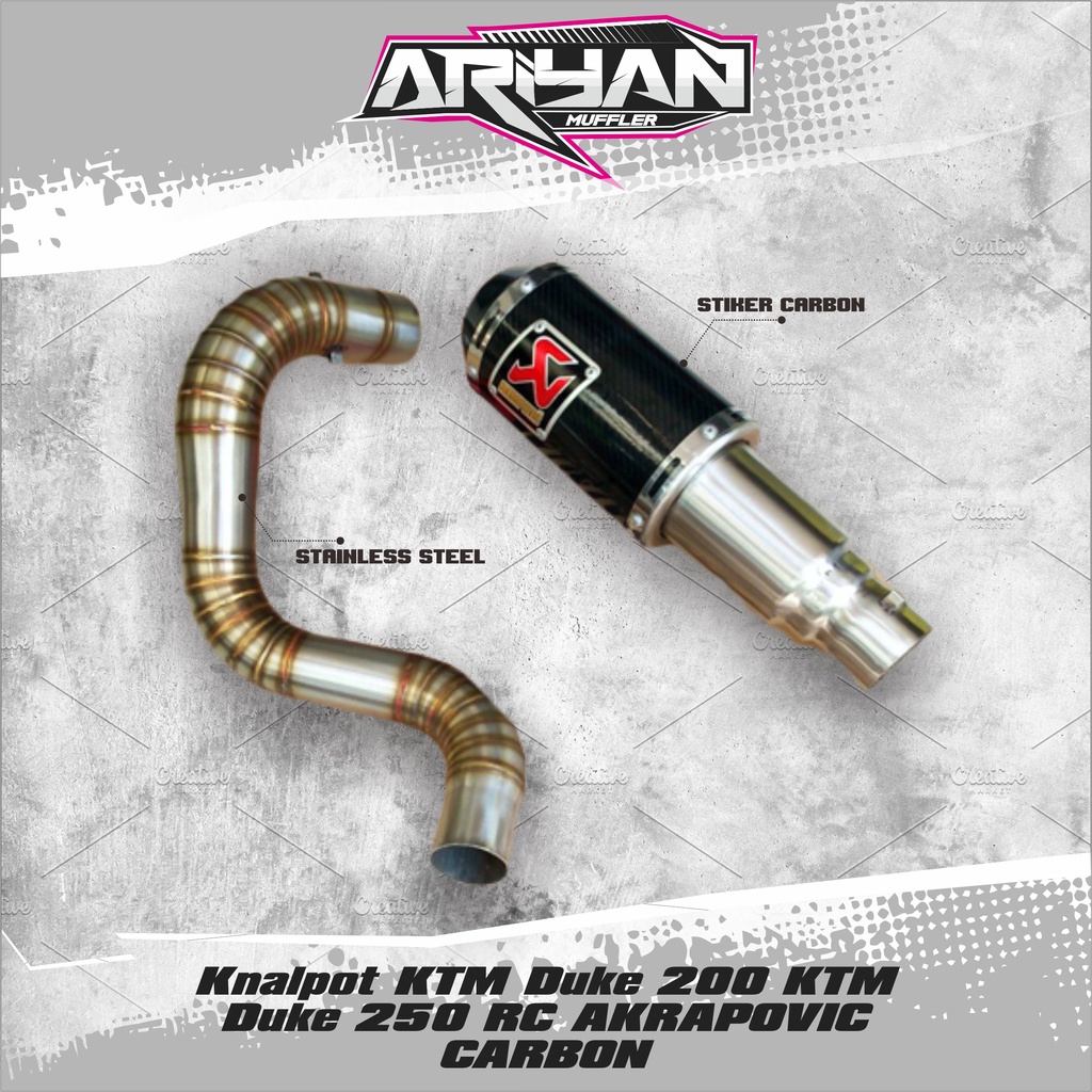 Jual Knalpot KTM Duke 200 KTM Duke 250 RC AKRAPOVIC CARBON SE ...