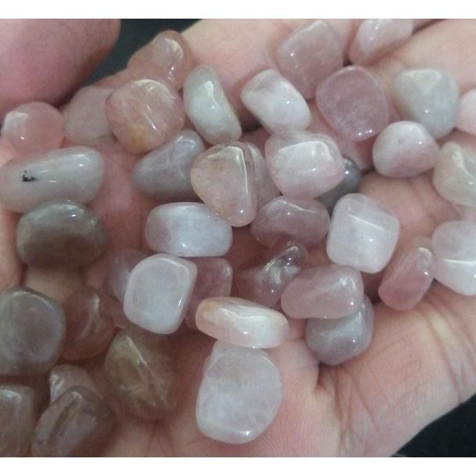 Jual Viral Natural Madagascar Rose Quartz 8-12Mm Chips Gravel Paket 500 ...