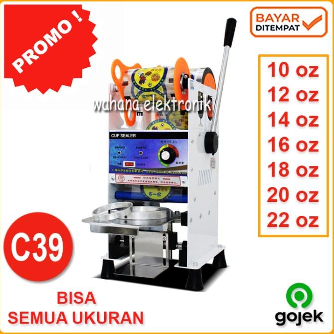 Jual Cup Sealer Mesin Press Gelas C39 untuk Semua Ukuran Gelas 12 - 22 Oz | Shopee Indonesia