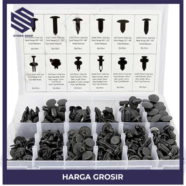 Jual SUGERYY Baut Rivet Mobil Universal Snap Joint Clips 240 PCS - HE01 ...