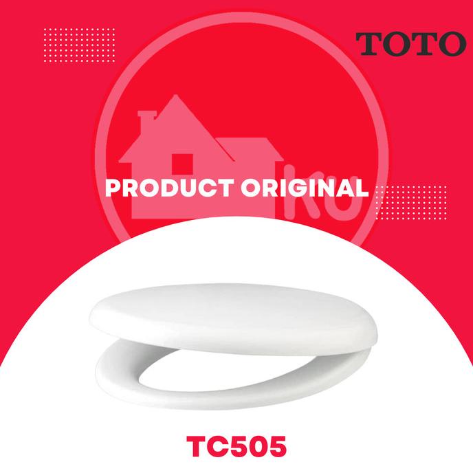 Jual TOTO TUTUP CLOSET TC505 PLASTIC SEAT & COVER W/ PLASTIC HINGES ...