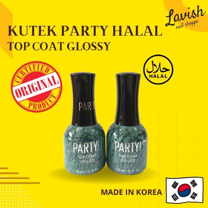 Jual LAVISH - TOP COAT PARTY BERSERTIFIKAT HALAL KUTEK PARTY GEL ...