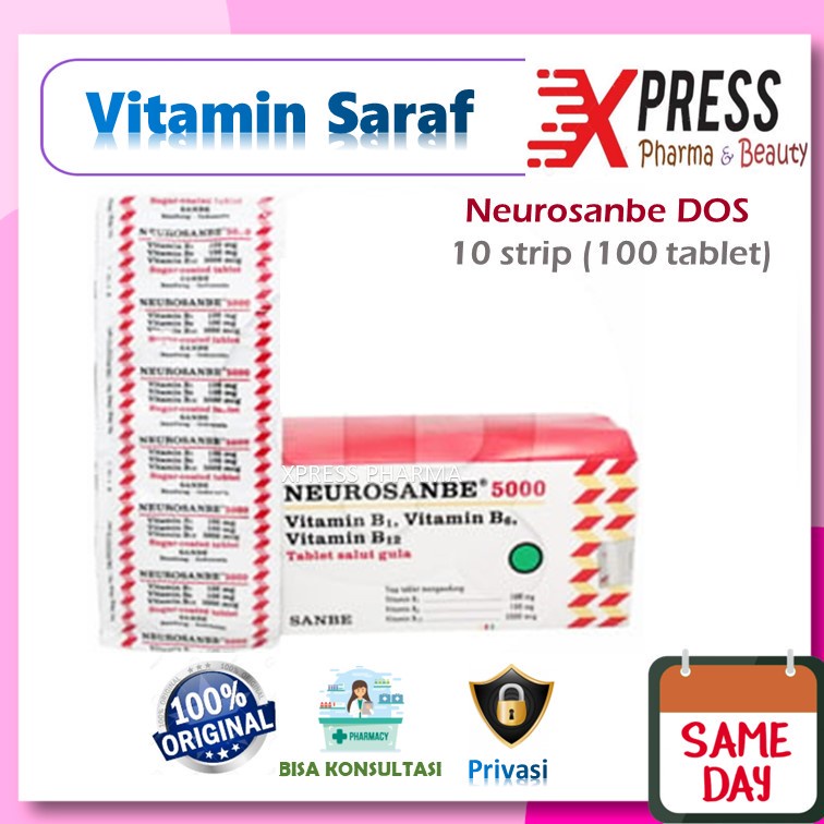Jual ⚡XPRESS⚡ Neurosanbe 5000 DUS Obat Vitamin Komplek Komplex Complek ...