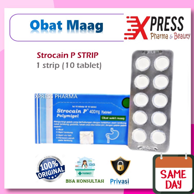 Jual XPRESS ! Strocain STRIP isi 10 Tablet Obat Asam Lambung Mual ...