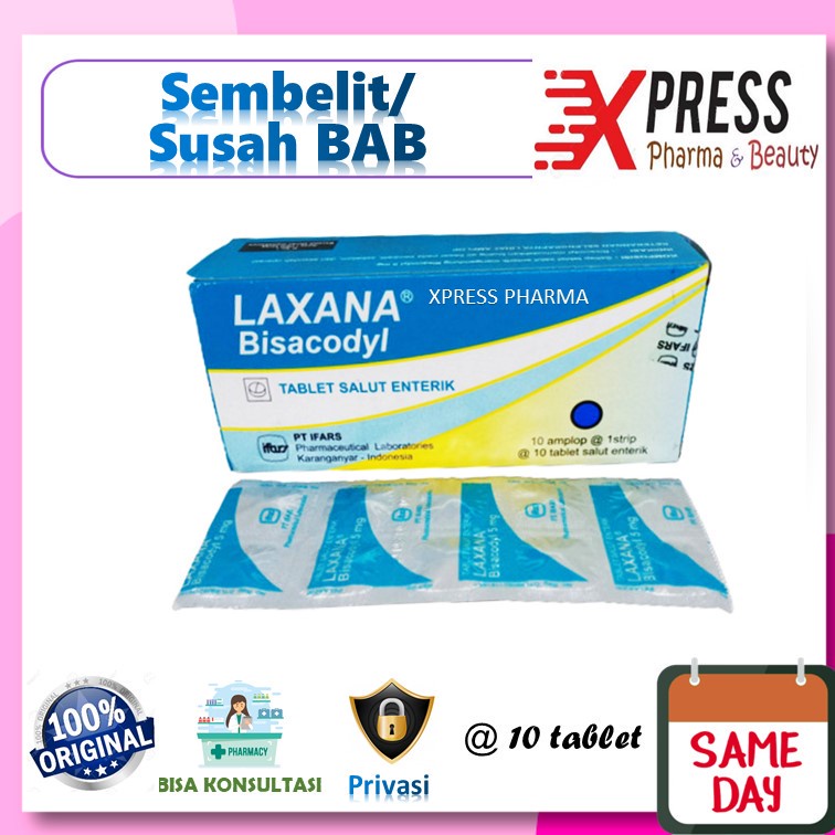 Jual ⚡XPRESS⚡ Laxana STRIP Obat Sembelit / Susah BAB Bisacodyl ...