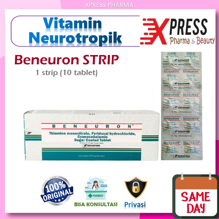Jual ⚡XPRESS⚡ Beneuron STRIP Obat Vitamin Komplek Komplex Complek ...